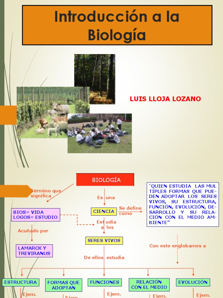 Diapositiva 1. Introduccion A La Biologia | PDF | Biología | Coloide