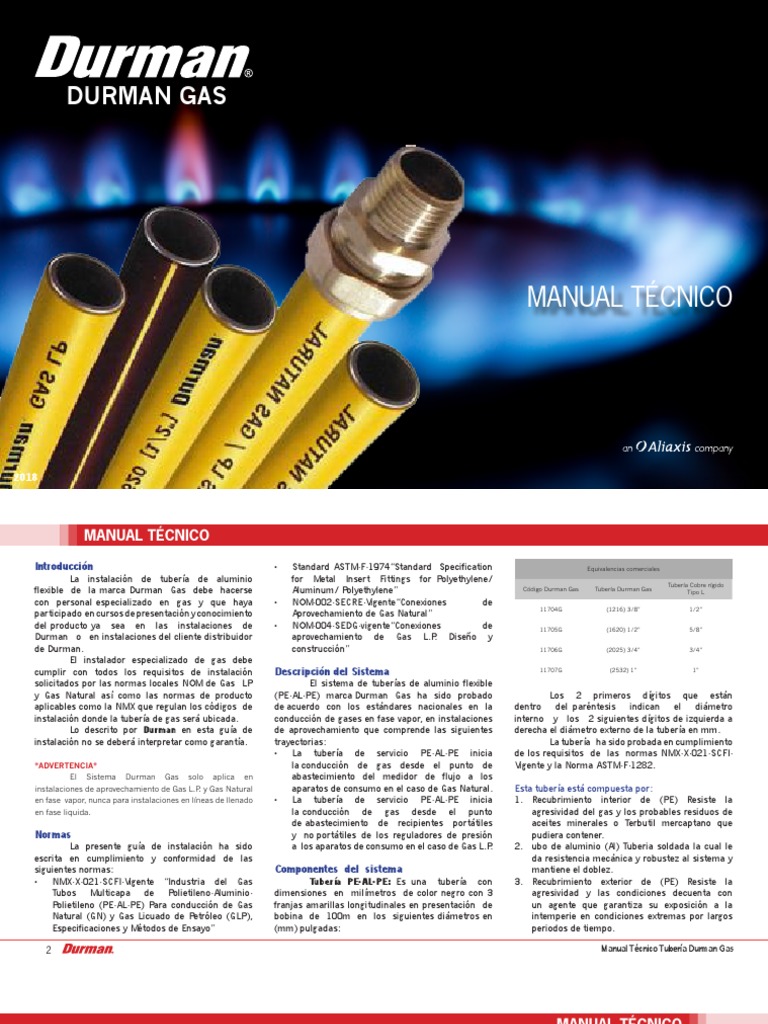 4 - Durman Gas MT-GI | PDF | Tubería (transporte de fluidos) | Pulgada