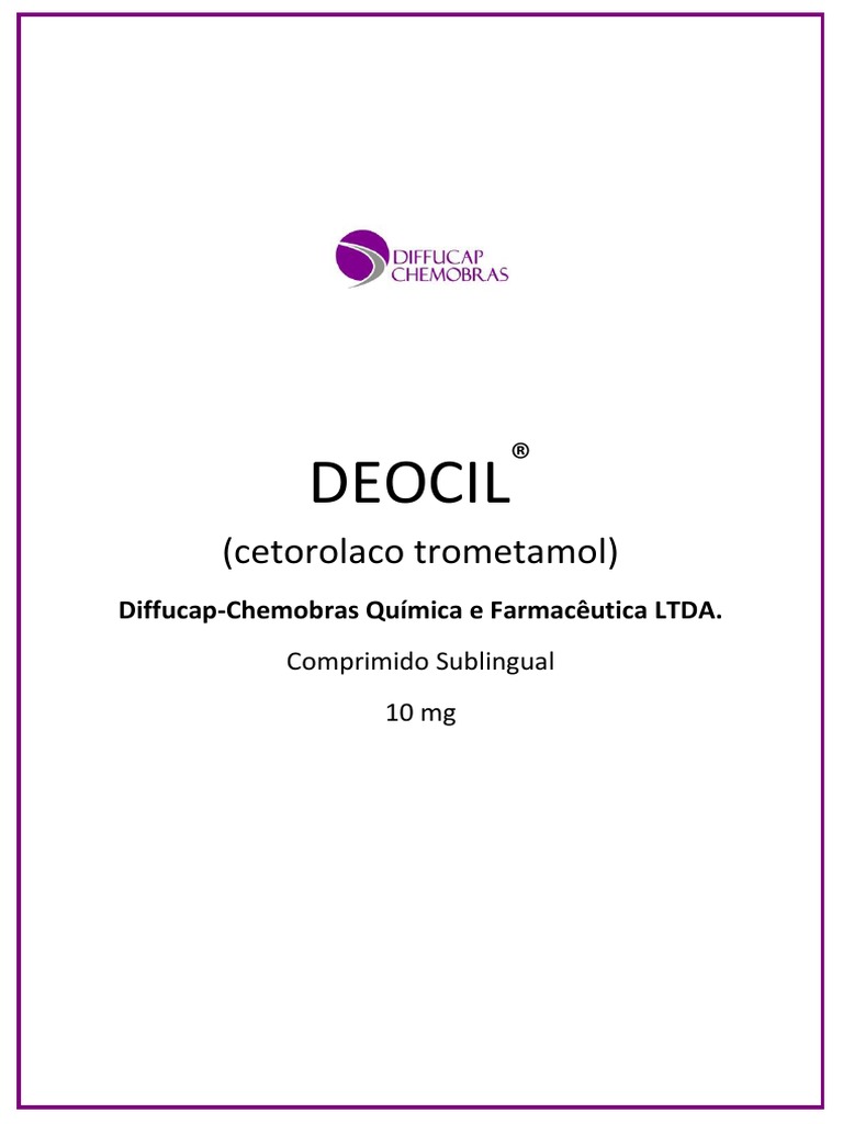Deocil SL Bula Paciente Consulta Remedios | PDF | Anti-inflamatório não ...