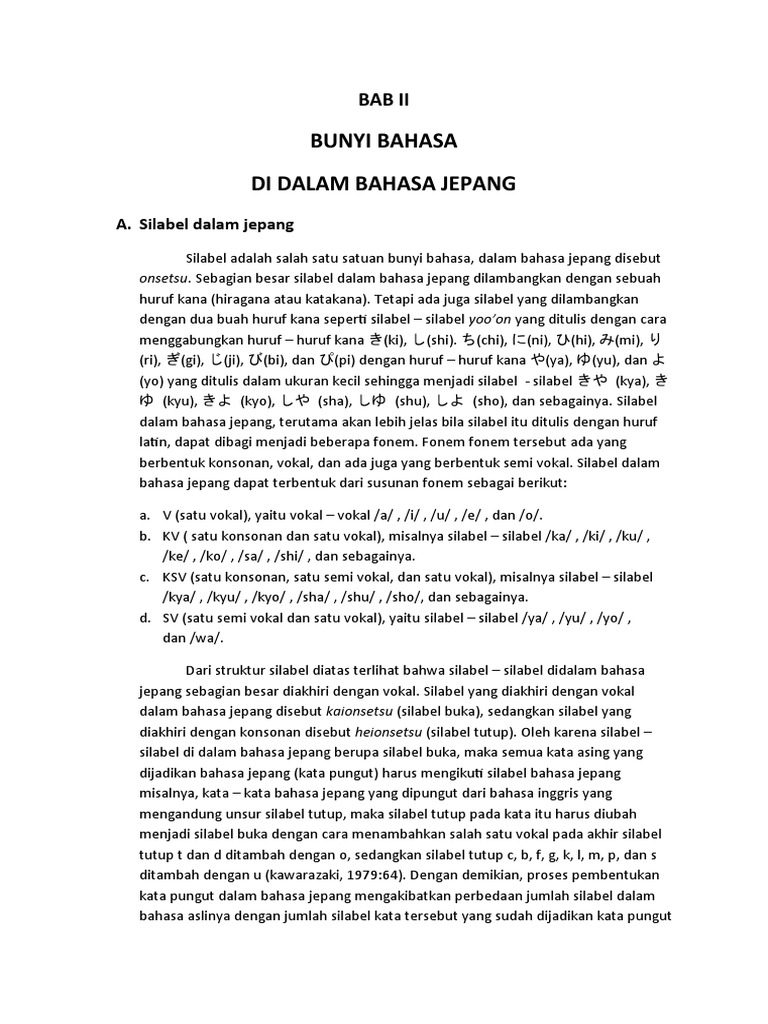 Fonologi Bahasa Jepang | PDF | Seni & Disiplin Bahasa