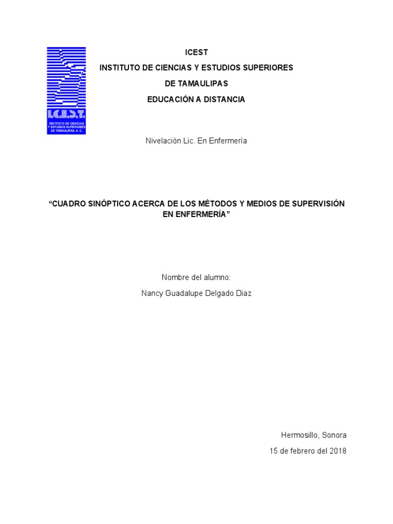 Cuadro Sinoptico Acerca De Los Metodos Y Medios De Supervision En