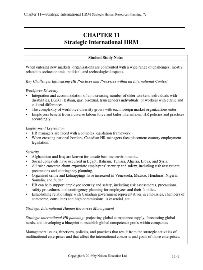 Chapter 11 Summary 2019 | PDF | Human Resource Management | Employment