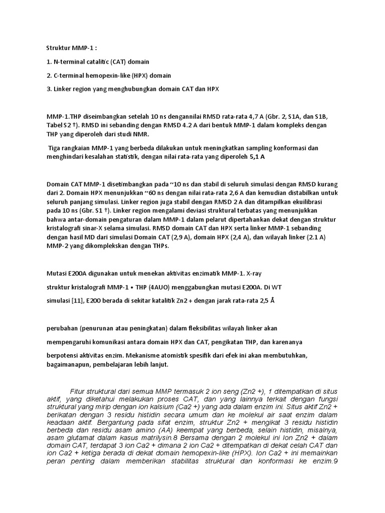 Struktur MMP-1 | PDF