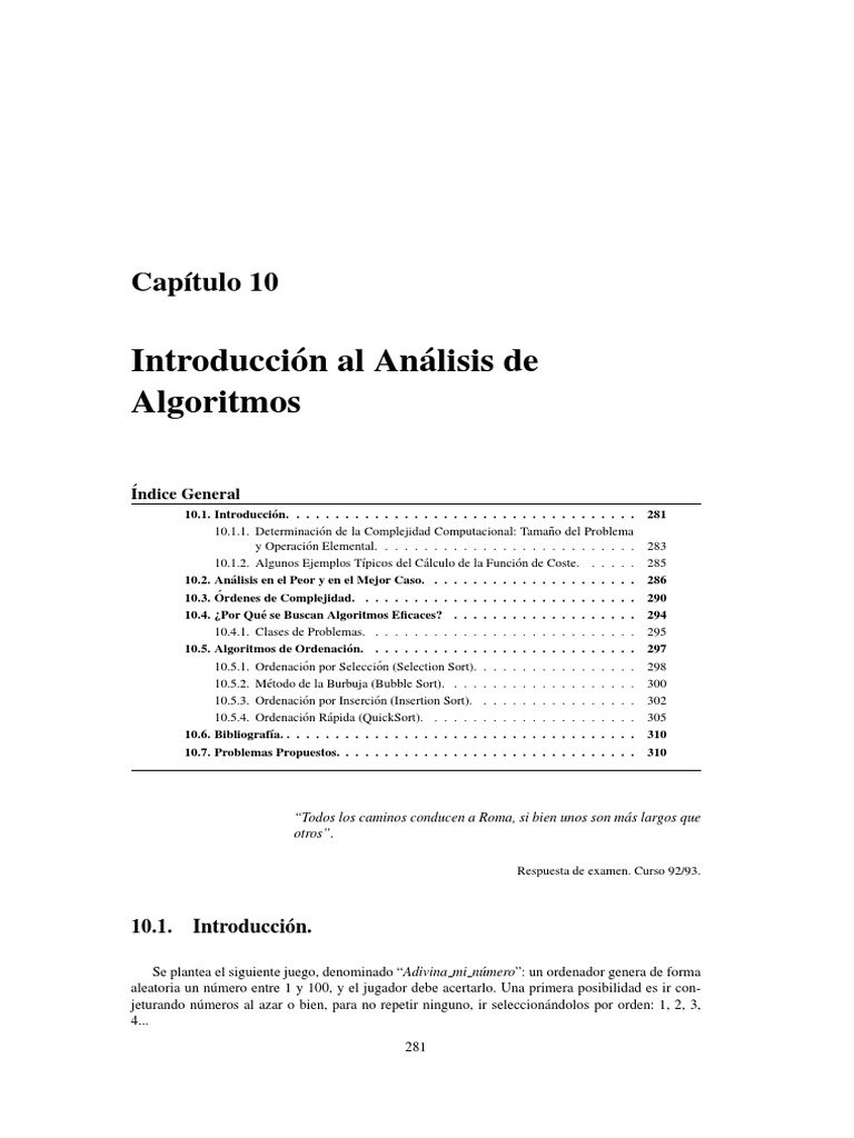 Introducción Al Análisis de Algoritmos | PDF | Algoritmos | Teoría de ...