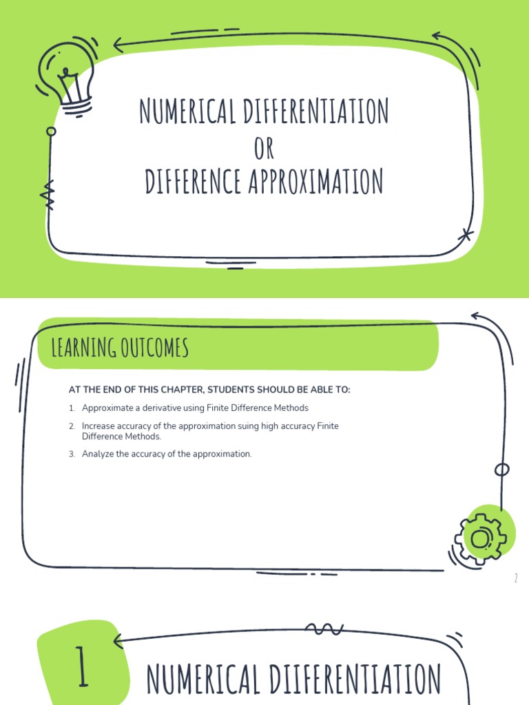 Numerical Differentiation Techniques | PDF | Finite Difference ...