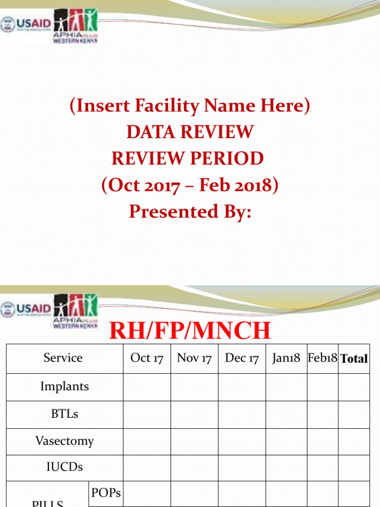 Data Review Meeting Summary 2017-2018 | PDF | Human Reproduction ...