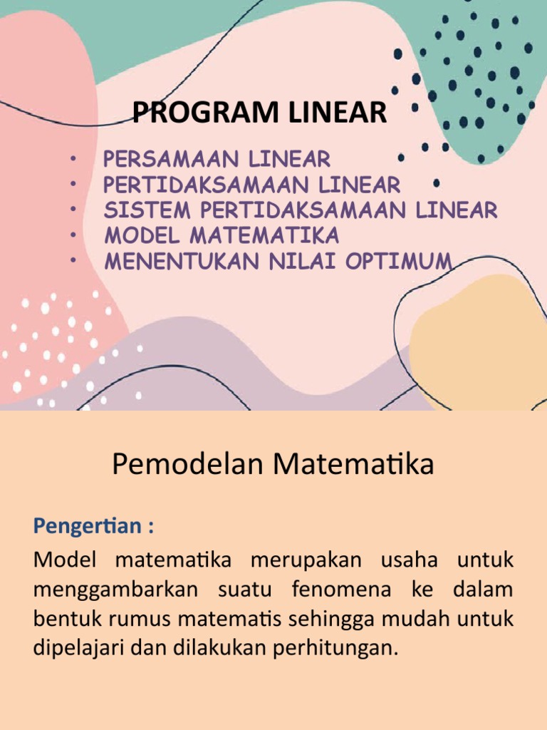 Pemodelan Matematika | PDF