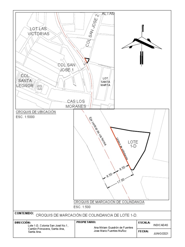 Croquis de Marcacion de Colindancia Jun 2021 | PDF