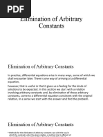 Module 2 - Elimination of Arbitrary Constant | PDF