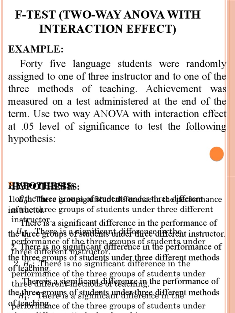 8-F-Test (Two-Way Anova With Interaction Effect) | PDF | P Value ...