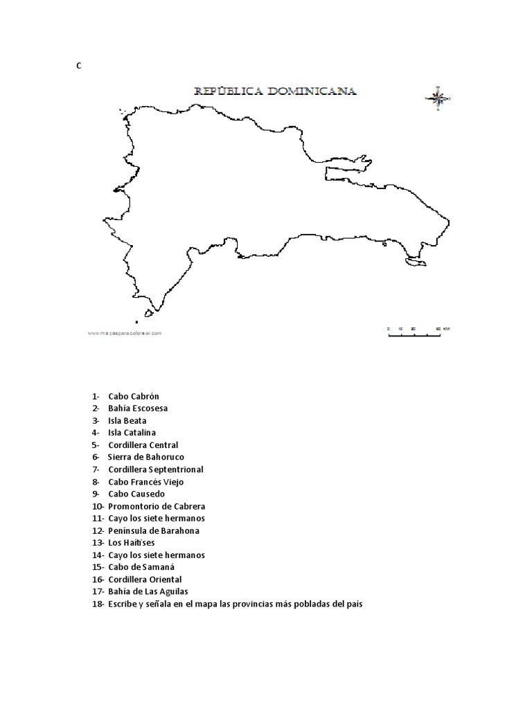 Mapa de Cordilleras y Cabos RD | PDF