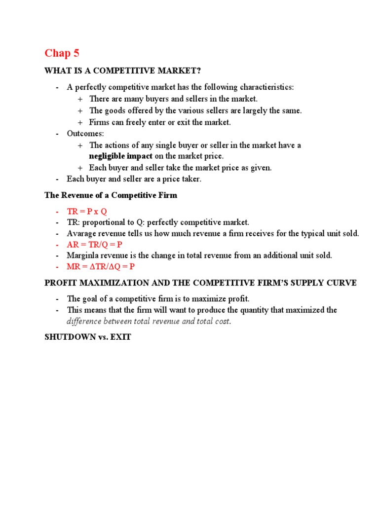 Characteristics of Competitive Markets | PDF | Business