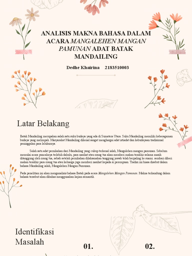 Analisis Makna Bahasa Dalam Acara Mangalehen Mangan Pamunan Adat Batak ...