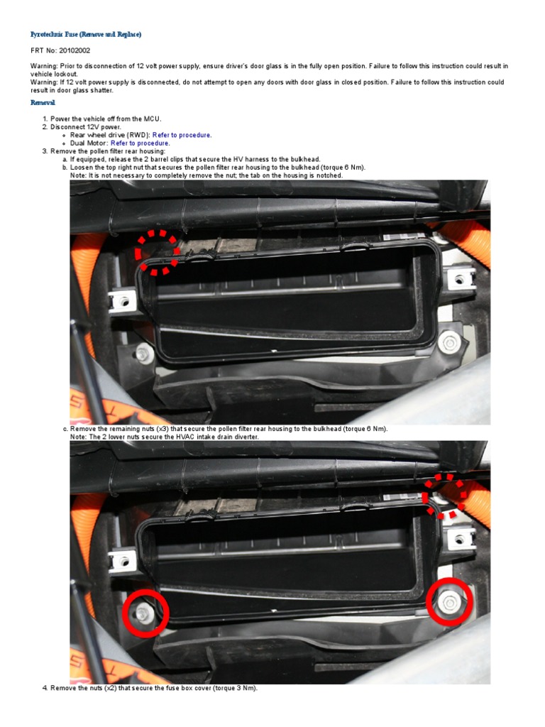 Tesla Pyrofuse Replacement | PDF | Home & Garden | Computers