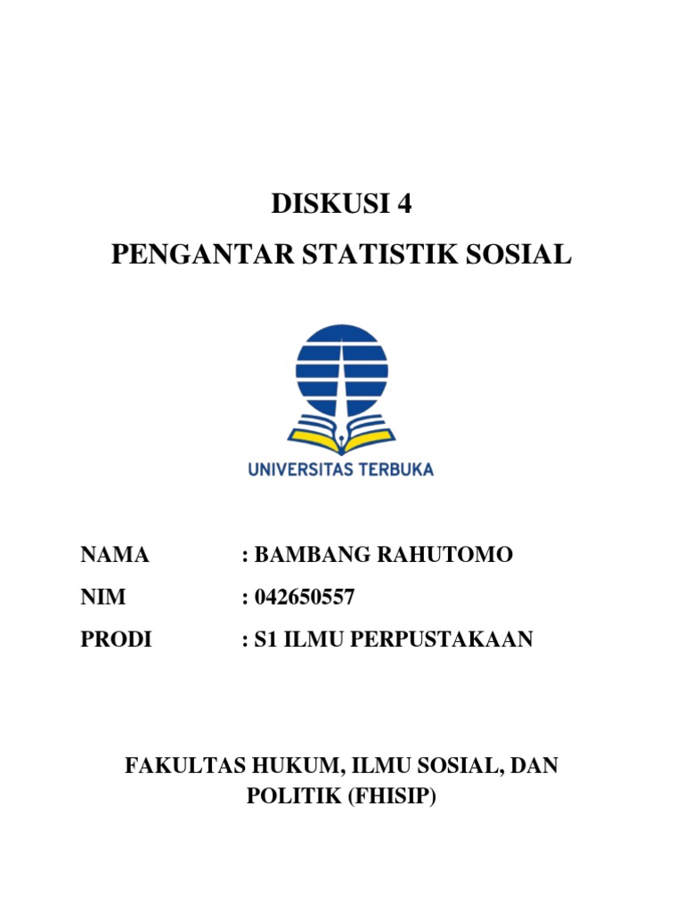 Diskusi 4 Statistik Sosial | PDF