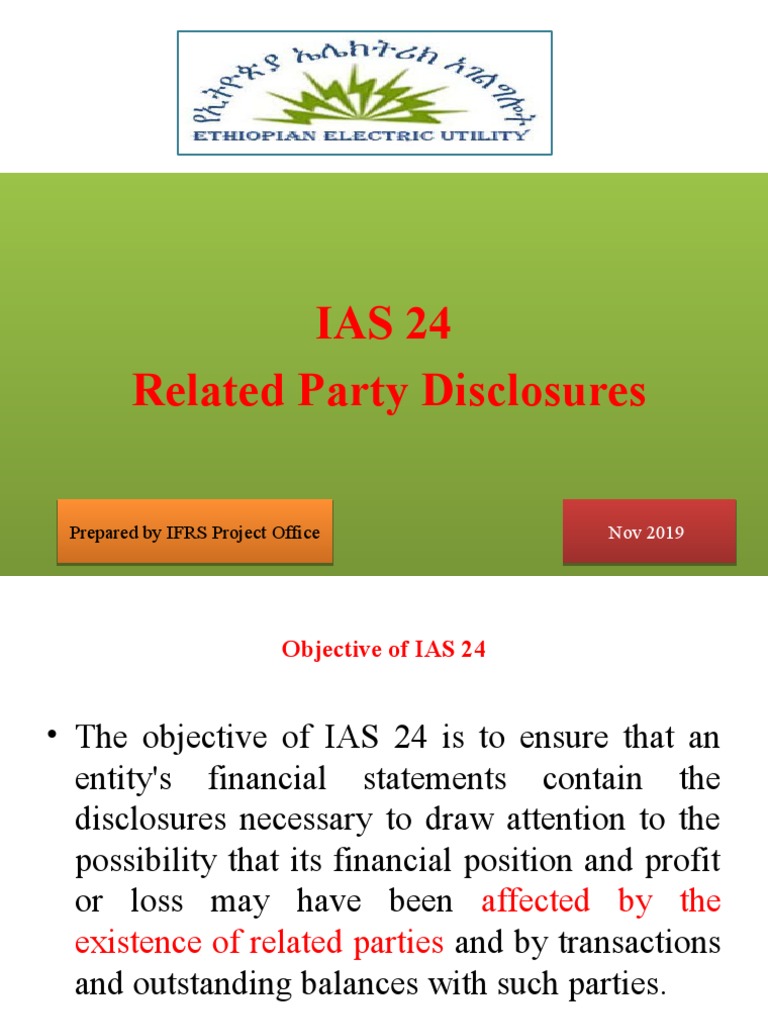 IAS 24 Related Party Disclosures | PDF | International Financial ...