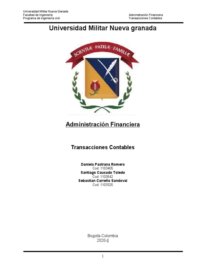 Transacciones Contables | PDF | Contabilidad | Bancos