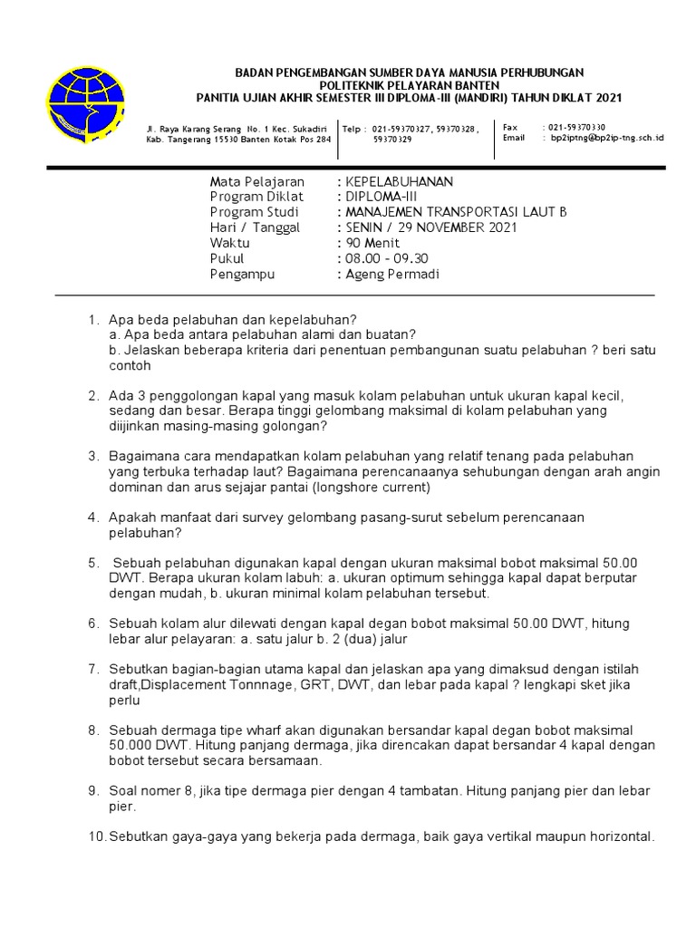 1 Kepelabuhanan | PDF