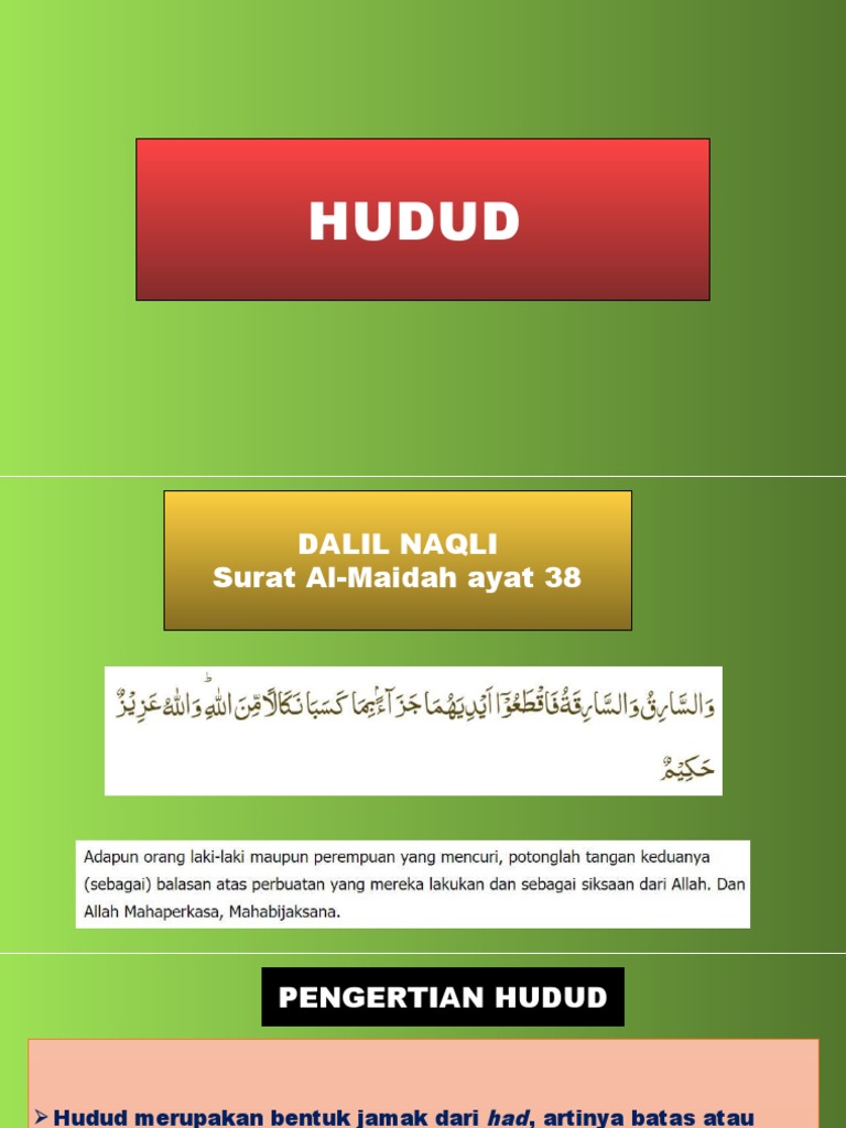 Prinsip dan Hukum Hudud | PDF