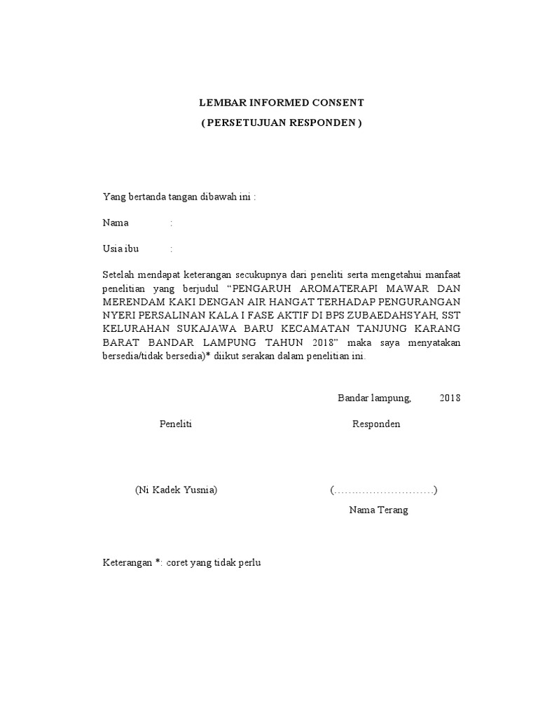 Lembar Informed Consent Pdf