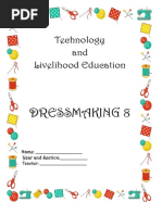 Module 4 - Dressmaking 8 Revised | PDF | Sewing Machine | Sewing