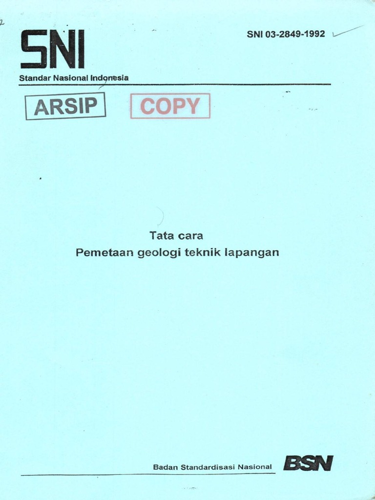 SNI Peta Geotek 1992 | PDF