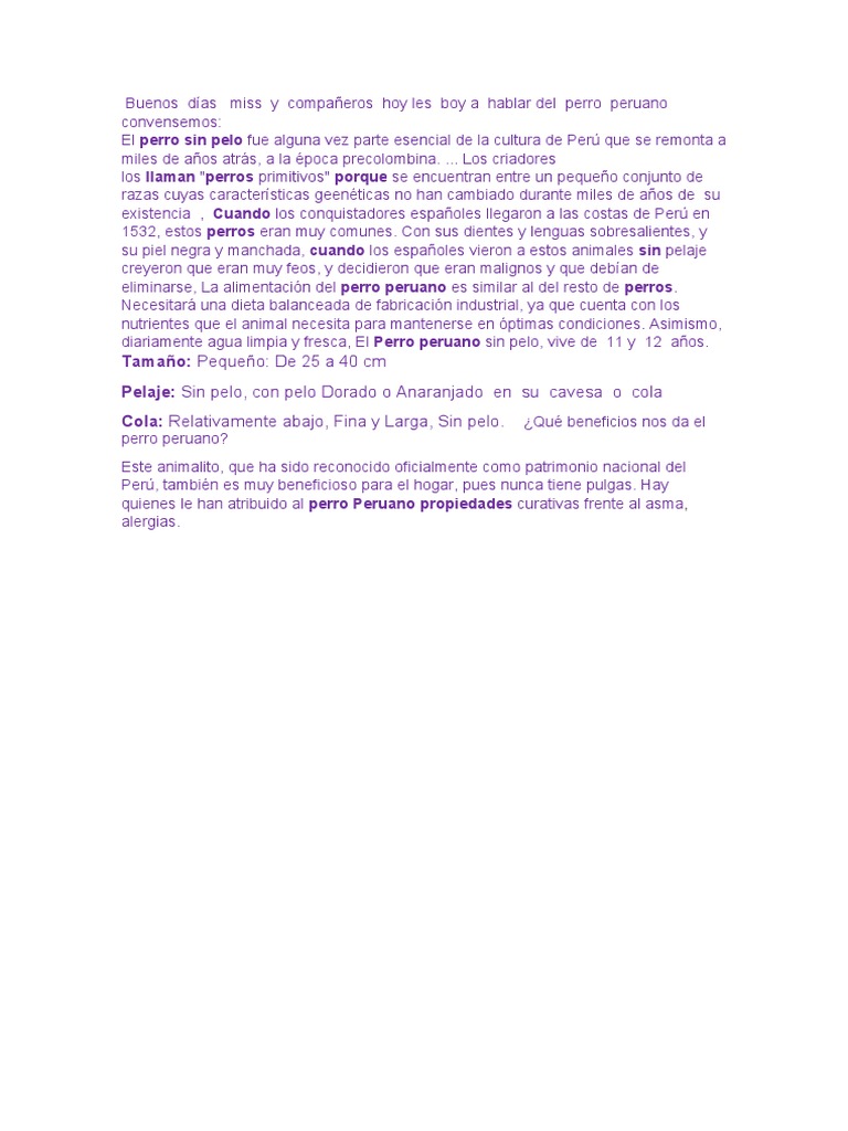 El Perro Peruano Pdf