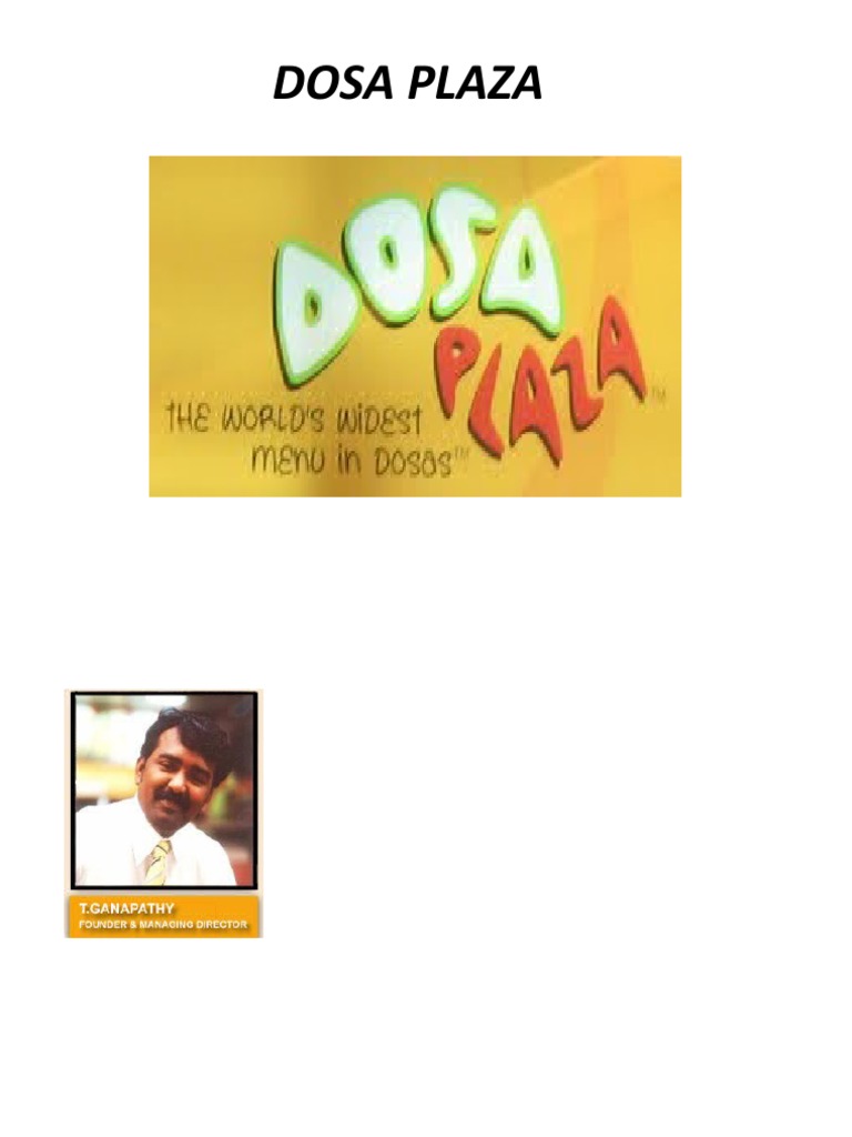 Dosa Plaza Presentation | PDF | Franchising | Indian Cuisine