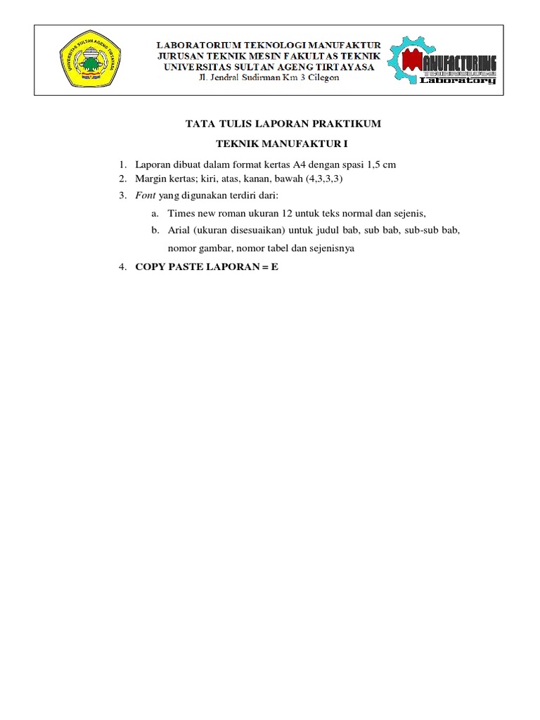 Format Laporan CNC Tu-3a Tekman | PDF
