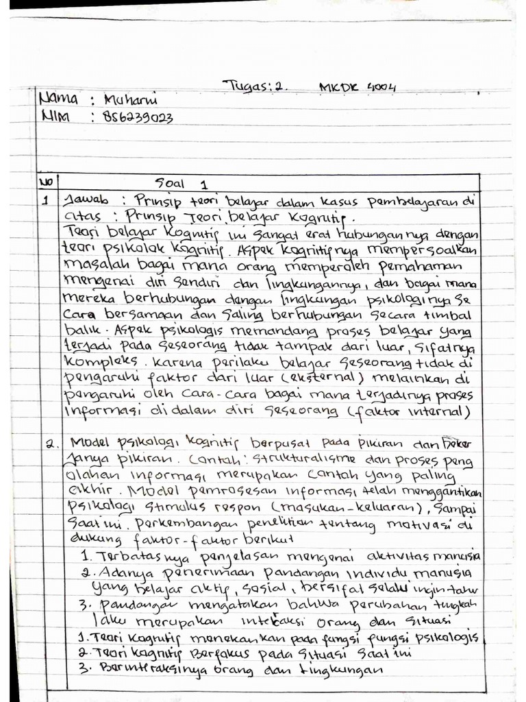 Tugas 2 MKDK 4004 Muharni | PDF