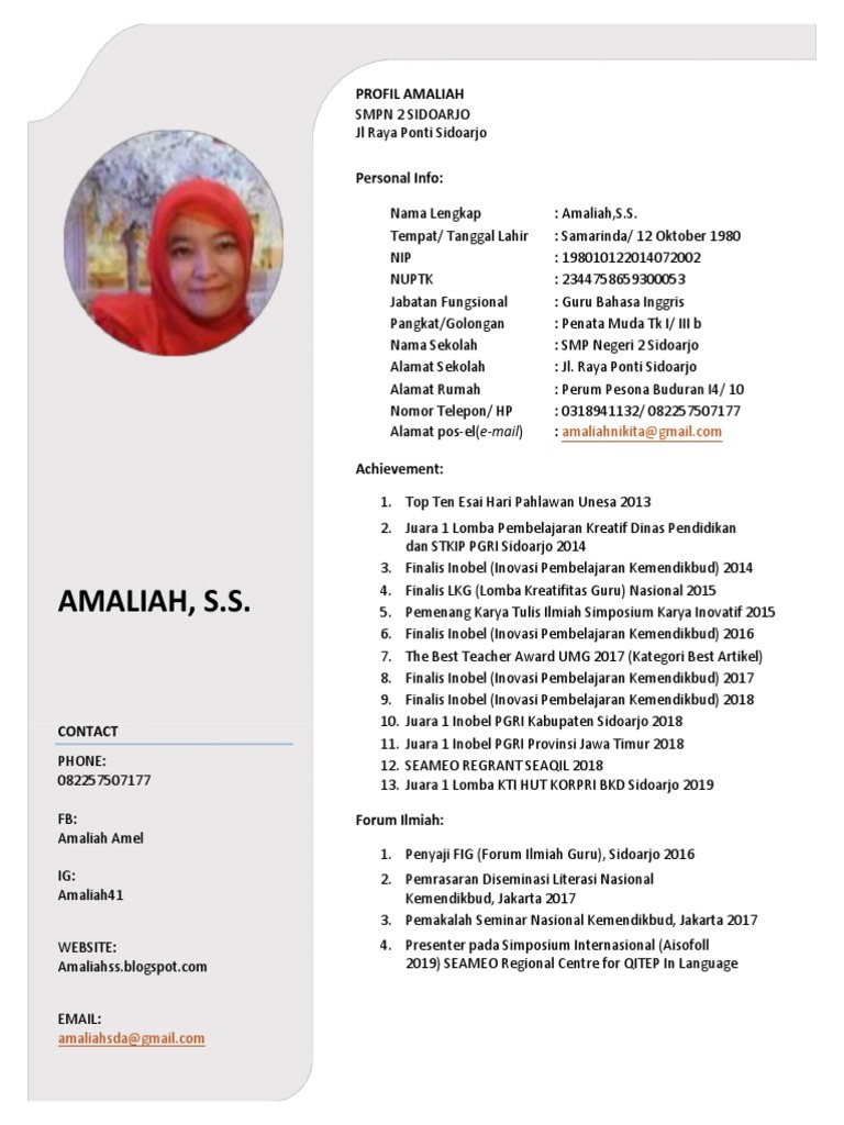 Amaliah Profil 1 | PDF