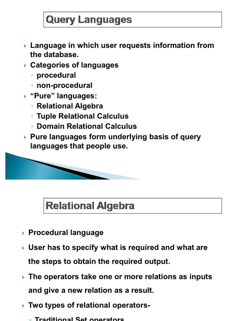 Relational Algebra and Relational Calculus MCA | PDF | Relational Model | Mathematical Logic