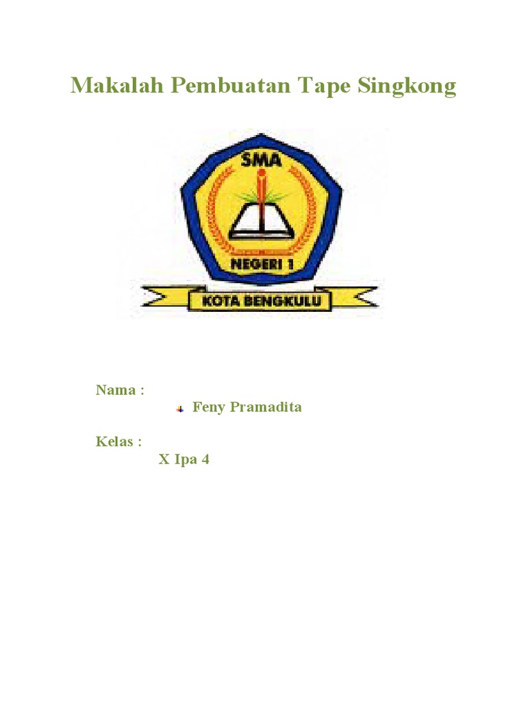 Makalah Pembuatan Tape Singkong | PDF