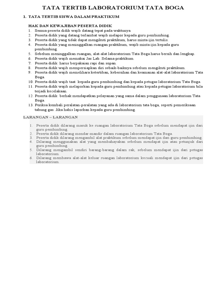 Laboratory Etiquette Guidelines | PDF