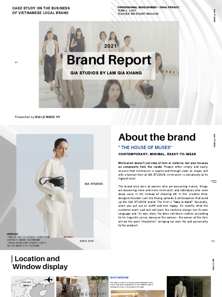 Brand Report: Gia Studios by Lam Gia Khang | PDF | Fashion | Brand