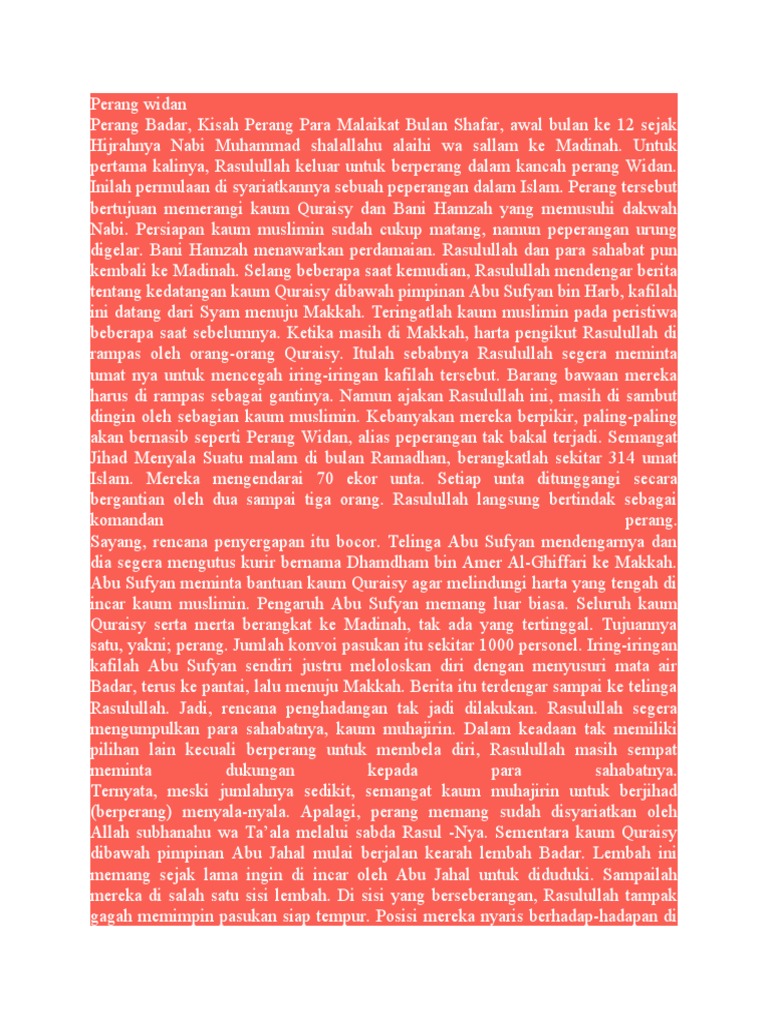 Perang Widan | PDF
