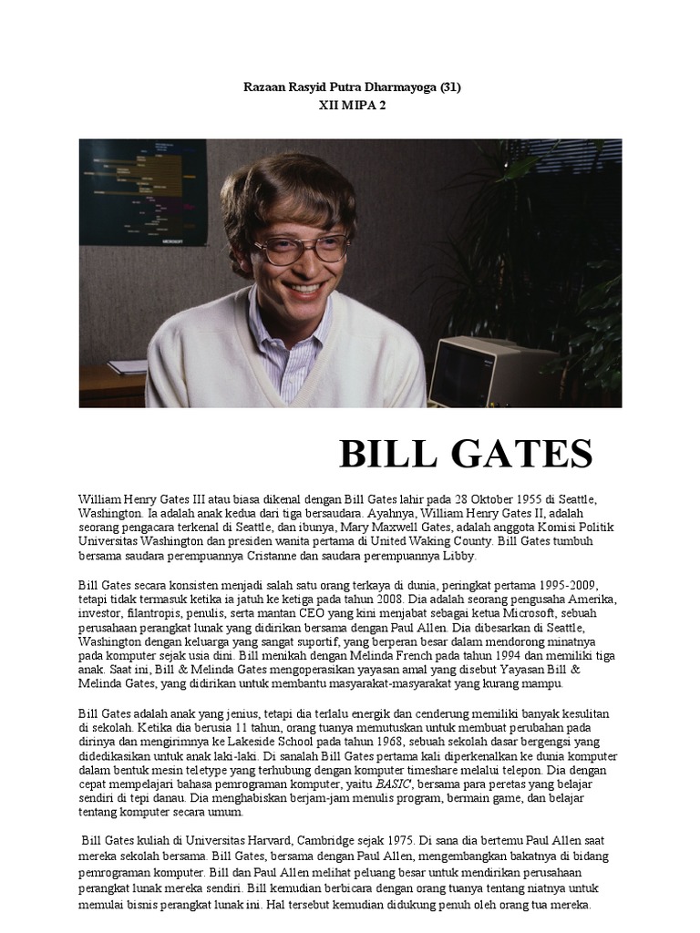 Biografi Bill Gates | PDF