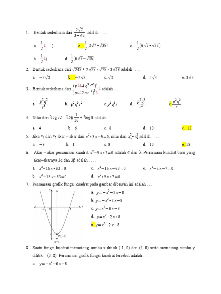 Jawaban Uas MTK | PDF | Metode & Bahan Ajar
