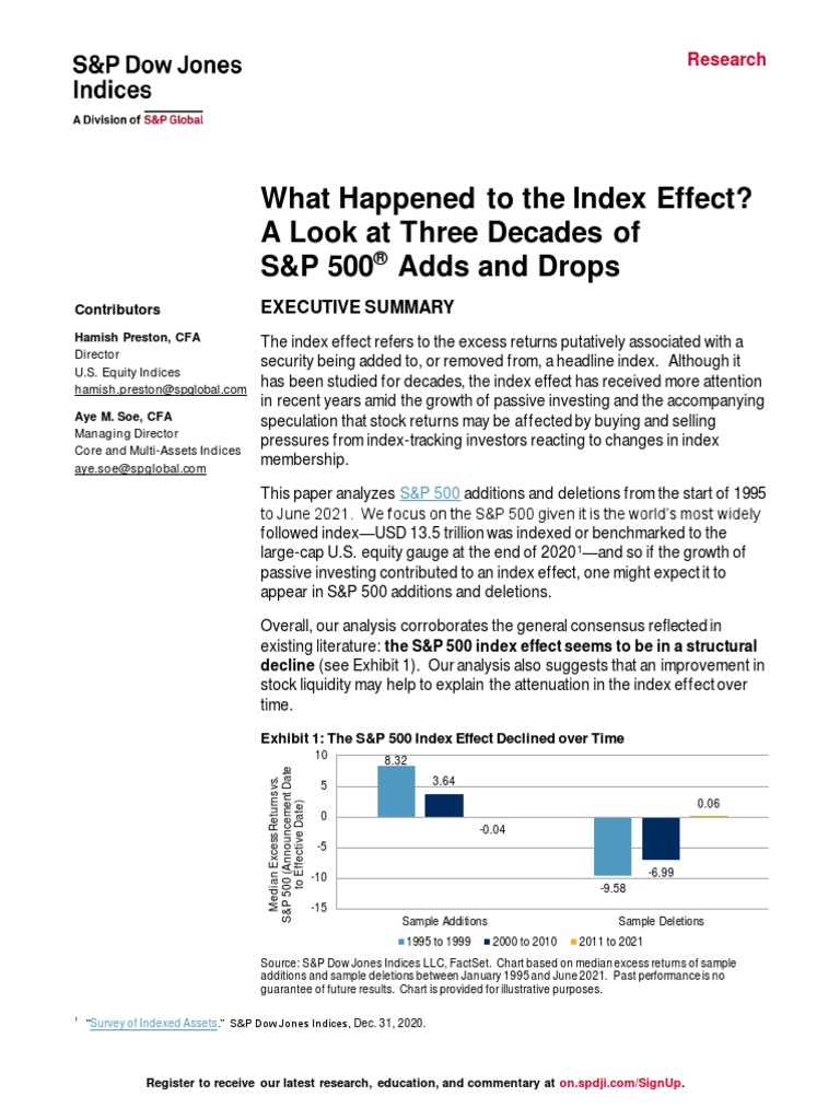 Research What Happened To The Index Effect | PDF | Stock Market Index ...