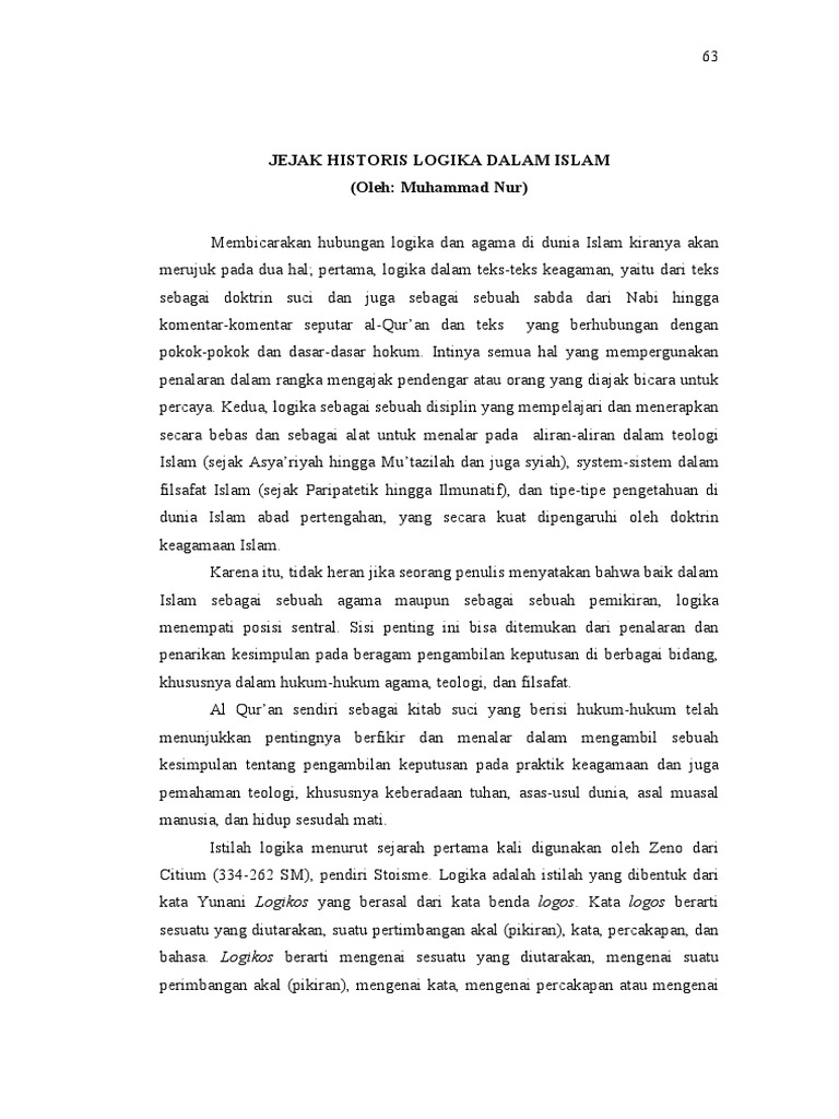 Sejarah Logika | PDF