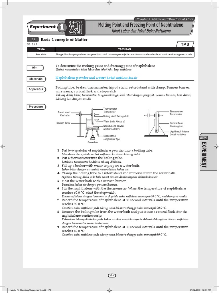 Modul F4 Chemistry (Experiment Answers) | PDF