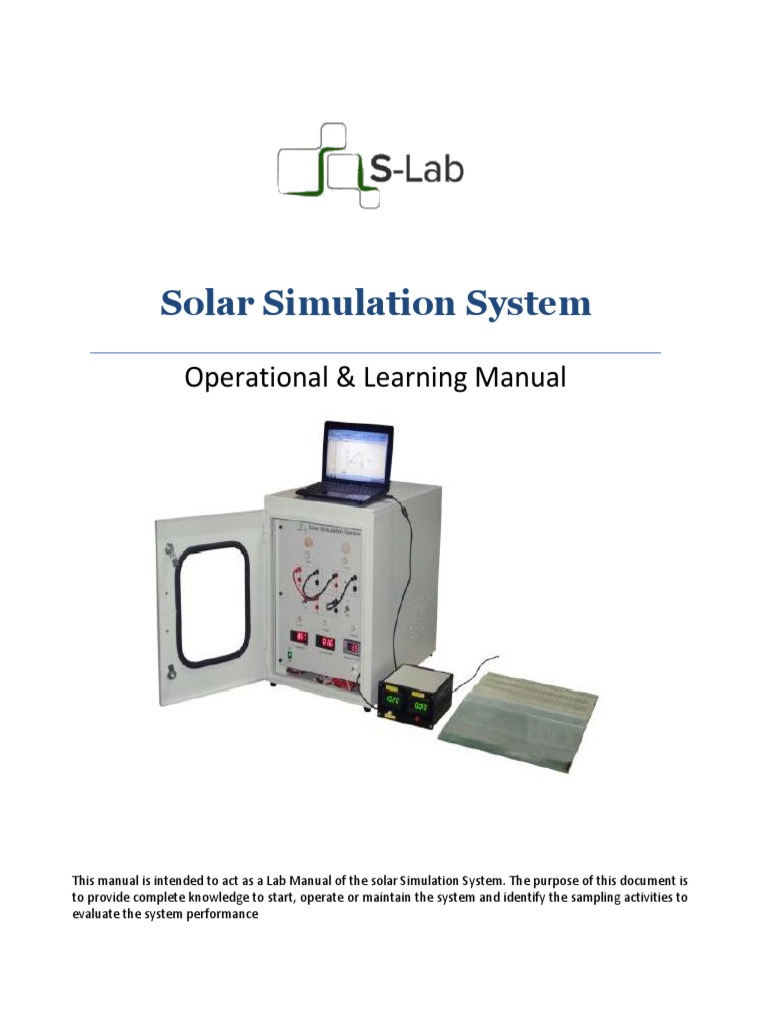 Solar Simulation System PDF (Print) | PDF | Photovoltaics | Solar Panel