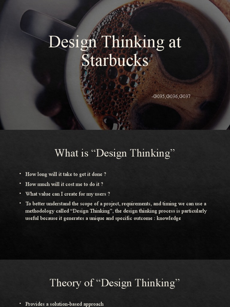Design Thinking at Starbucks | PDF | Career & Growth | Business