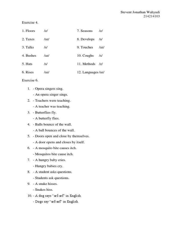 English Exercise | PDF