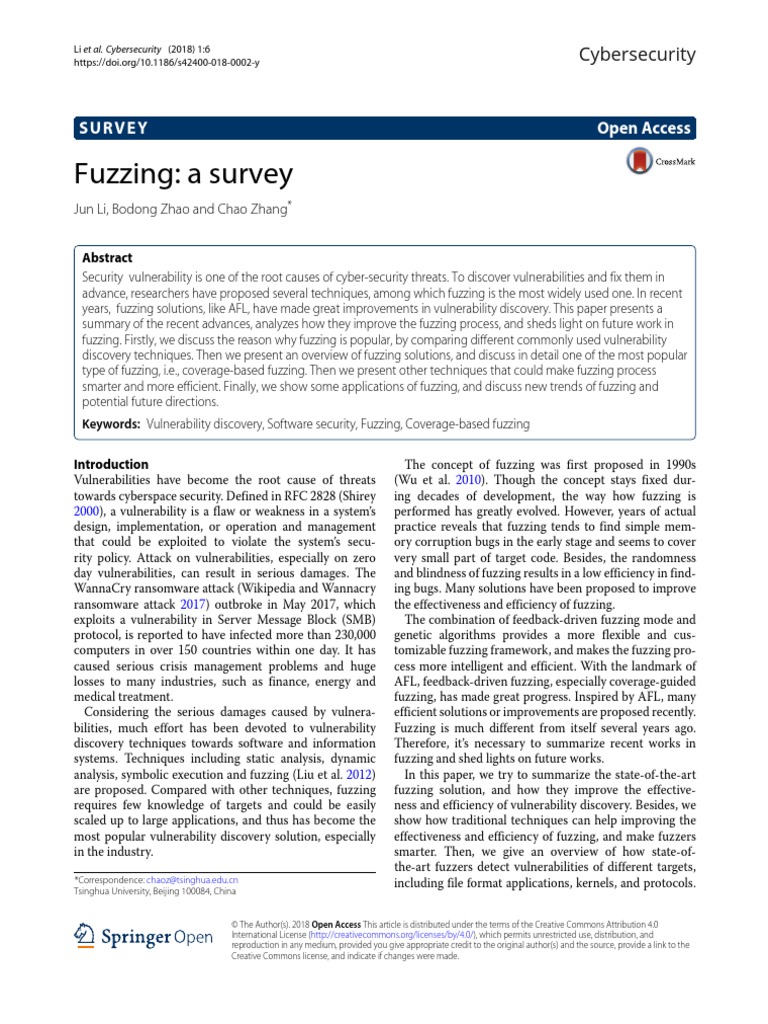 Fuzzing A Survey | PDF | Computing | Software Engineering