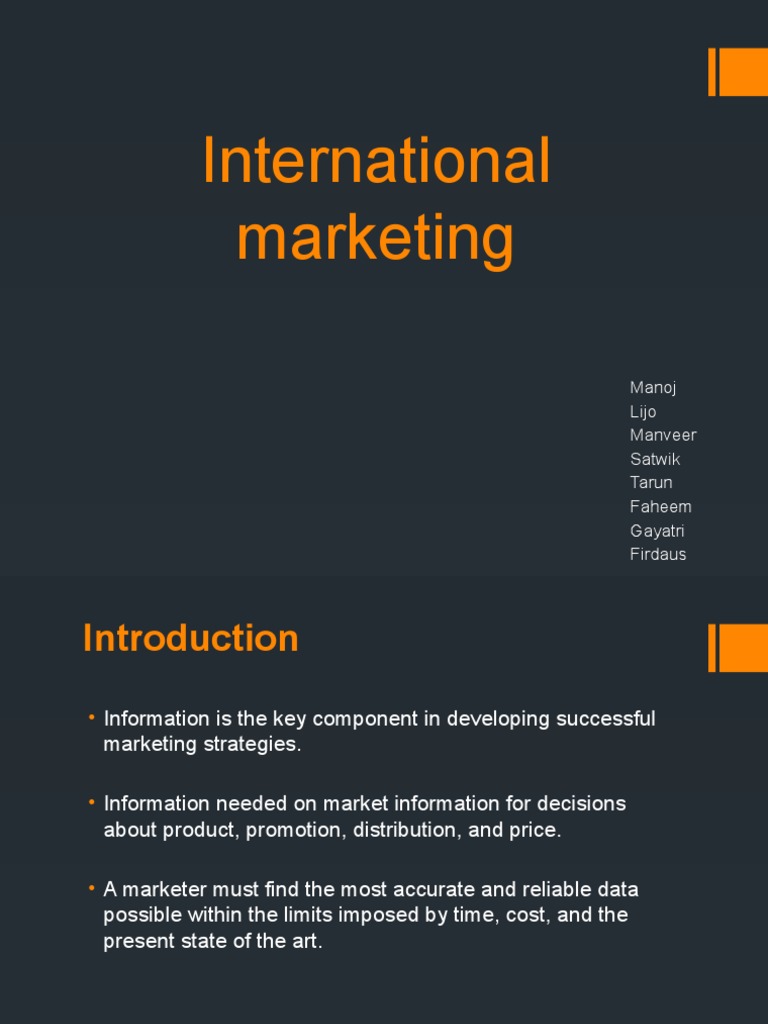 International Marketing | PDF | Marketing | Marketing Research