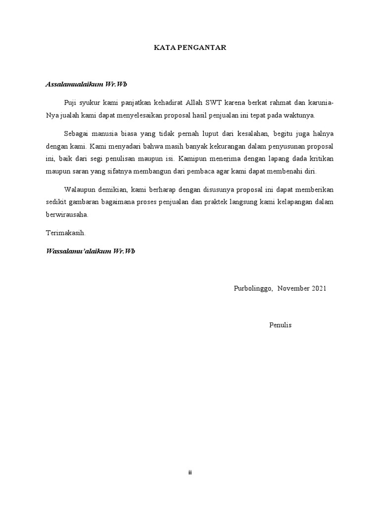 Proposal Usaha Prakarya | PDF