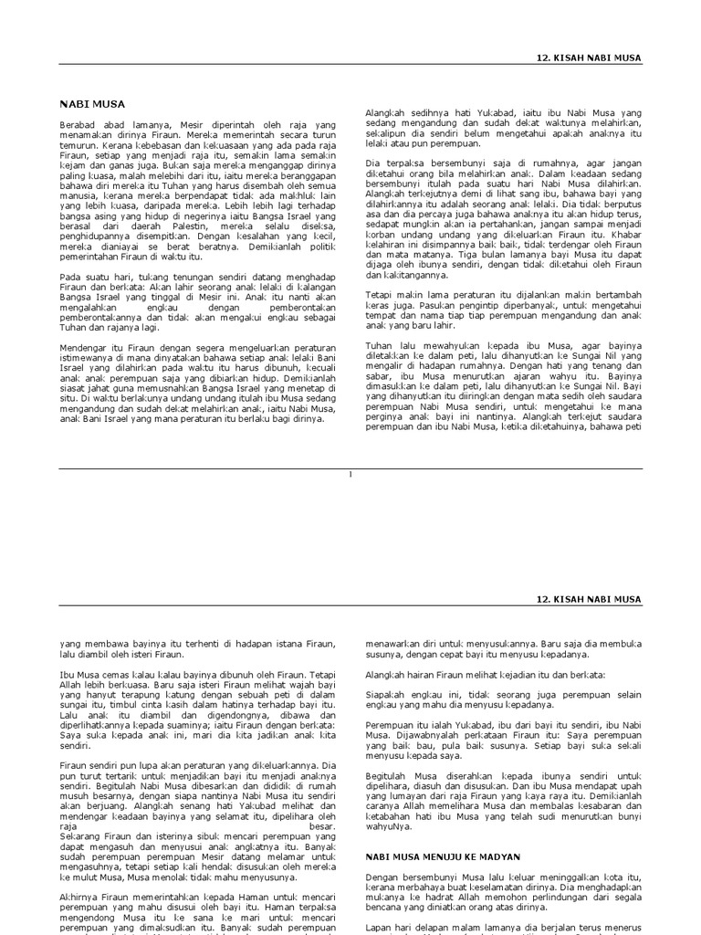 Kisah Nabi Musa | PDF