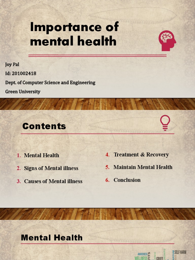 Importance of Mental Health | PDF