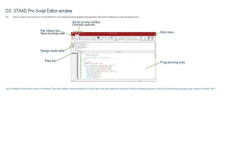 OS. STAAD - Pro Script Editor Window | PDF